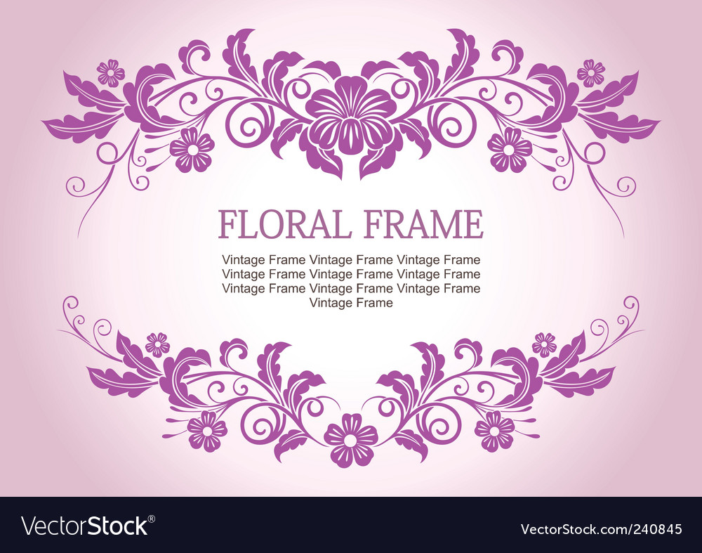 Floral frame Royalty Free Vector Image - VectorStock