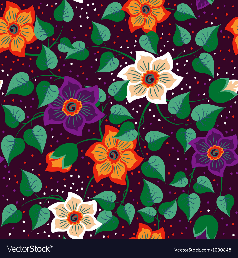 Flower seamless pattern element Royalty Free Vector Image