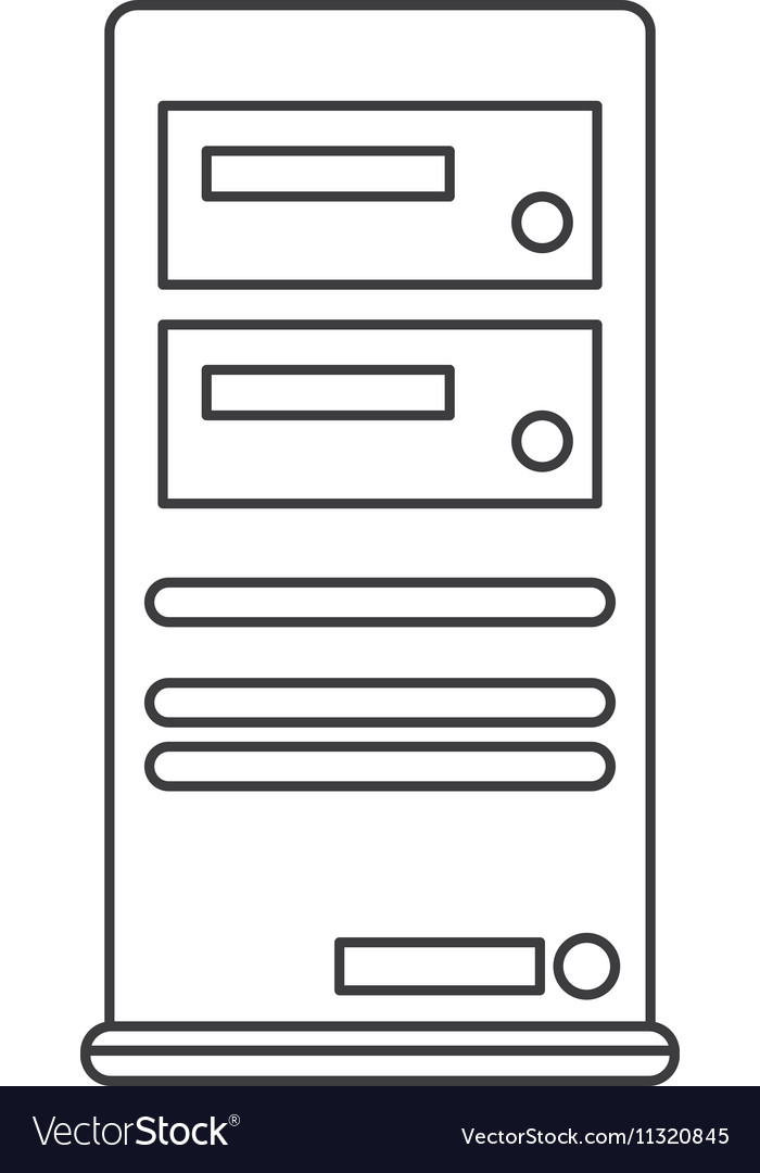 Isolated cpu device design Royalty Free Vector Image