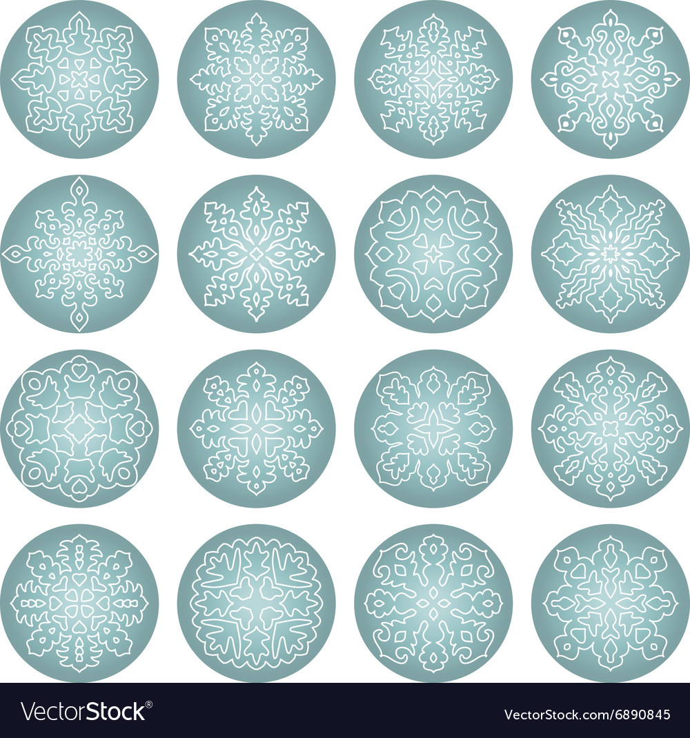 Isolated snowflake pattern on white background Vector Image