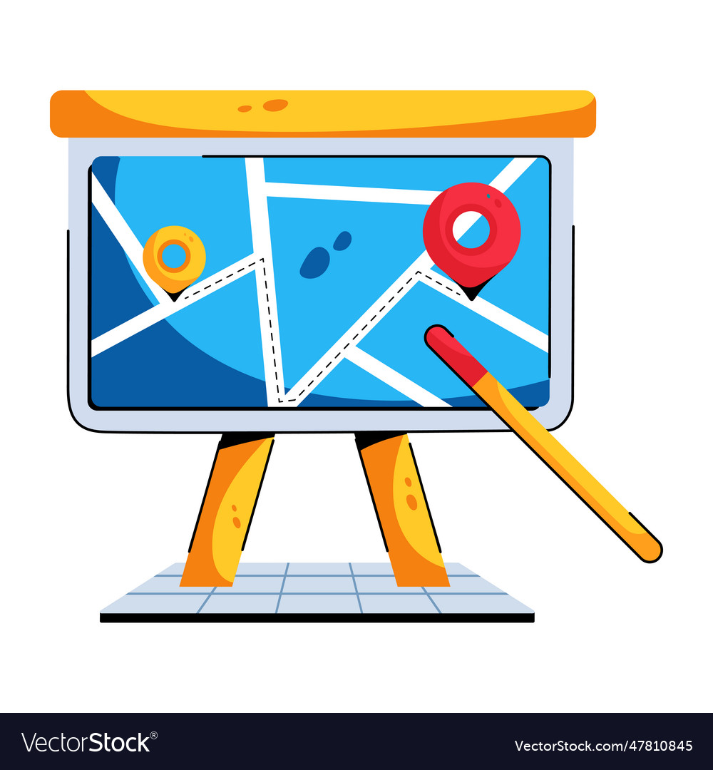 Map navigation Royalty Free Vector Image - VectorStock