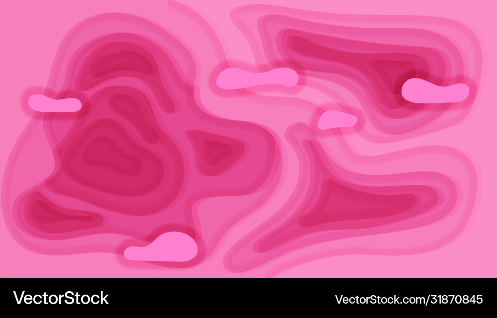Paper cut background pink color abstract soft Vector Image