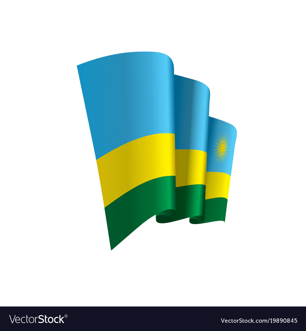 Rwanda flag Royalty Free Vector Image - VectorStock