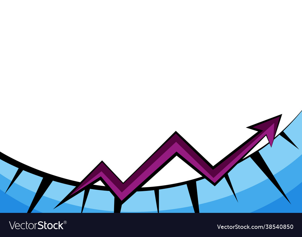 Abstract graph presenting progress moving forward Vector Image