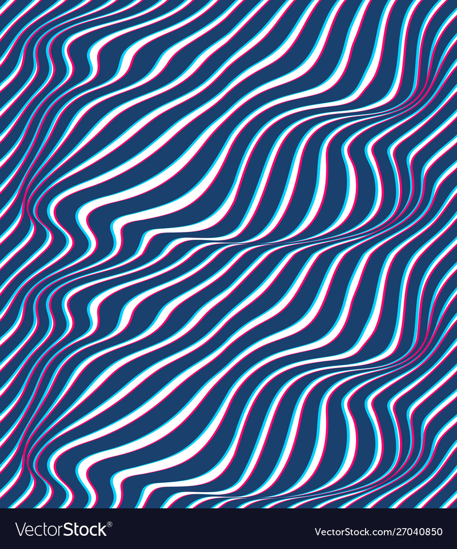 Abstract lines seamless pattern with optical Vector Image