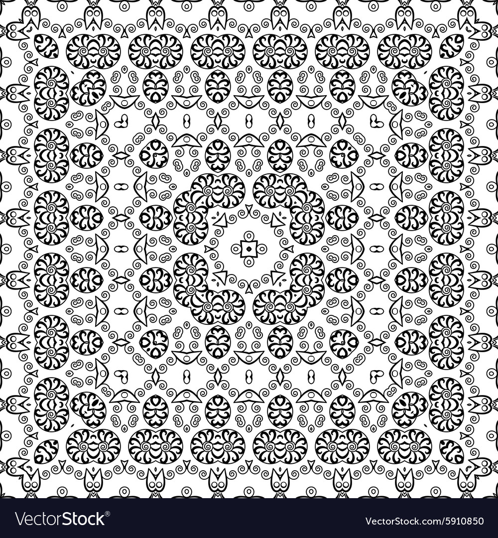 Abstract seamless outline pattern Royalty Free Vector Image
