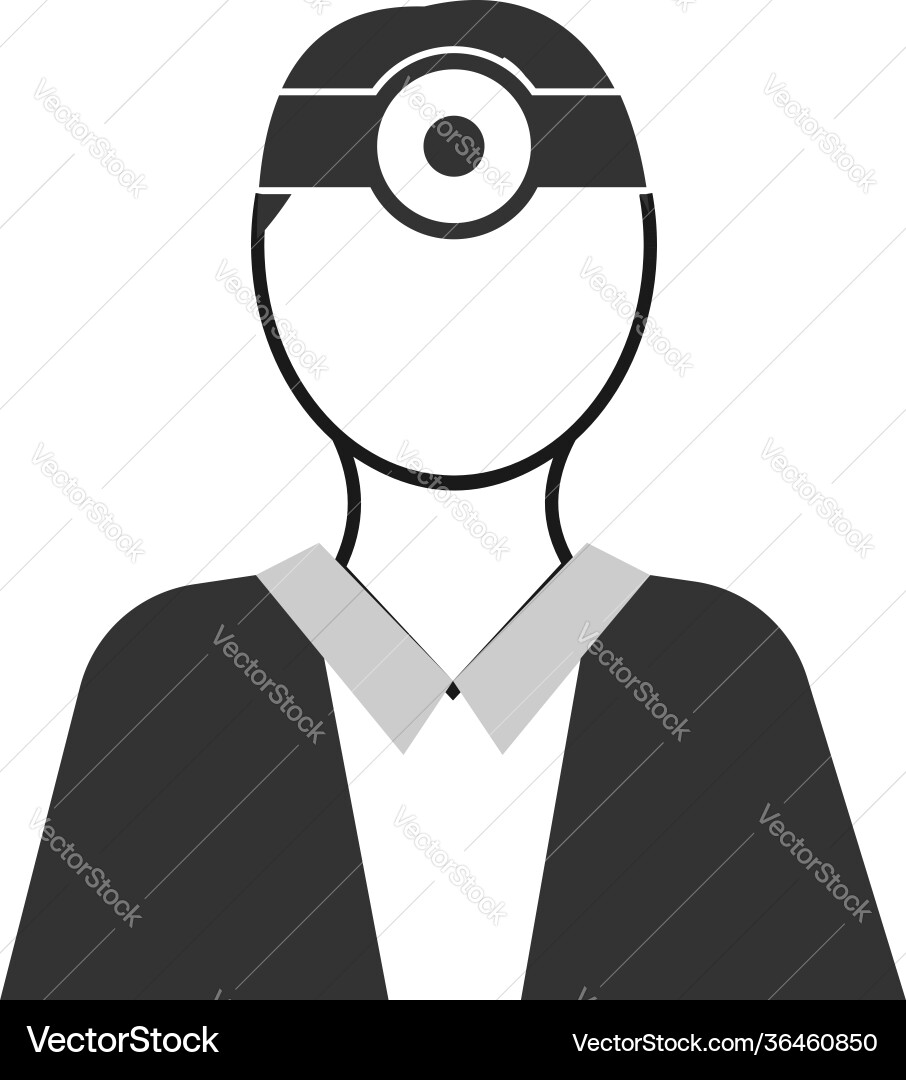 An icon ophthalmologist in a flat style Royalty Free Vector