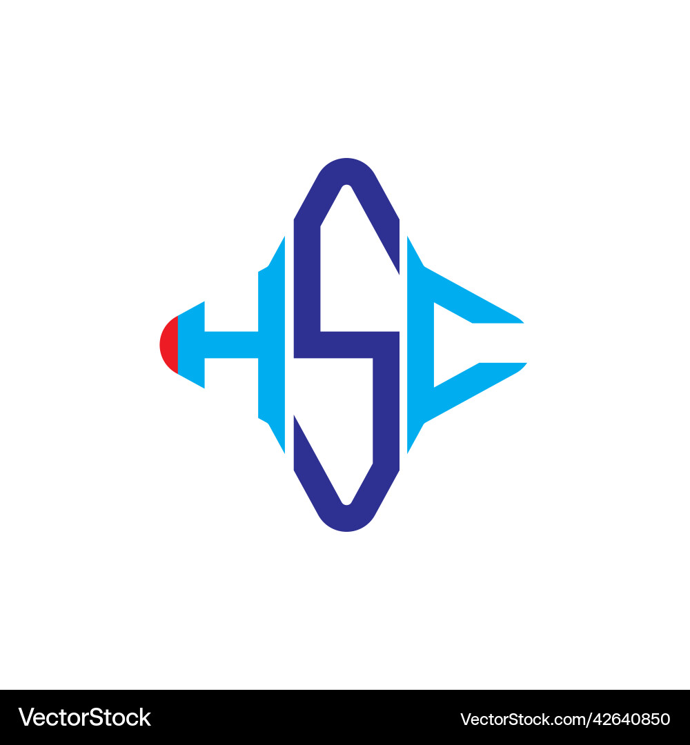 Hsc letter logo creative design with graphic Vector Image