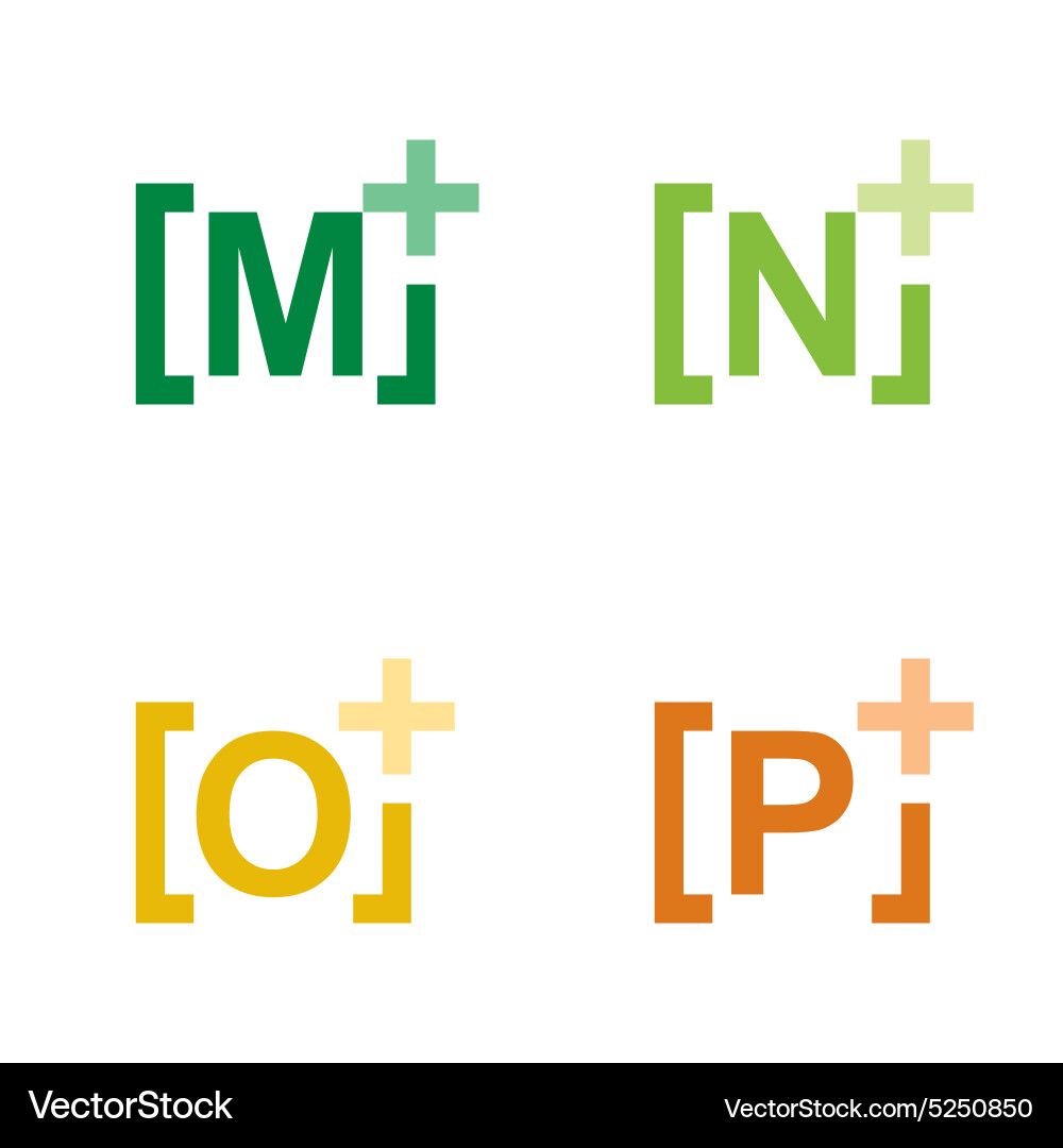 Lettering plus alphabet colorful design icon Vector Image
