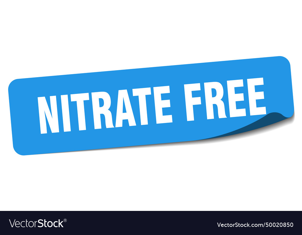 Nitrate free sticker label Royalty Free Vector Image Nitrate free sticker label Royalty Free Vector Image