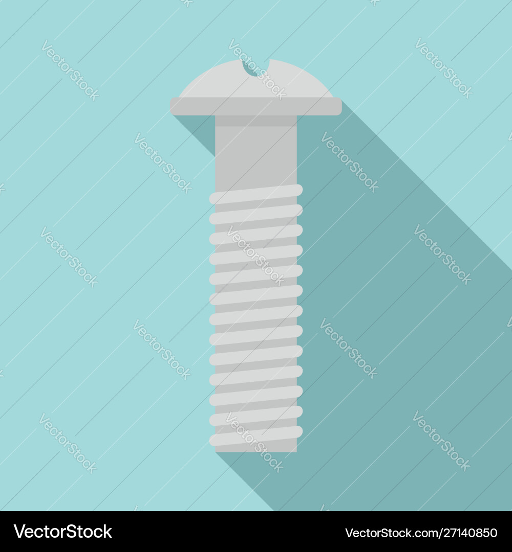 Repair screw bolt icon flat style Royalty Free Vector Image