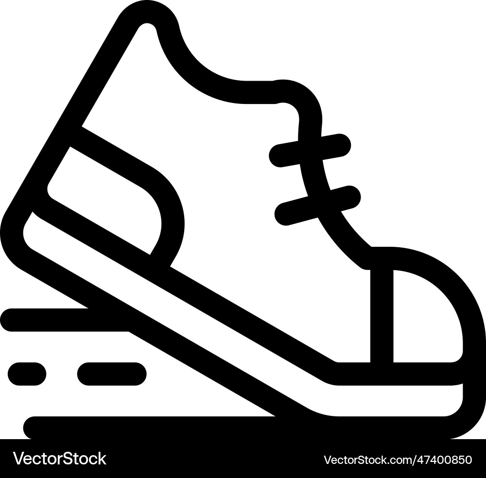Running shoe icon marathon related Royalty Free Vector Image