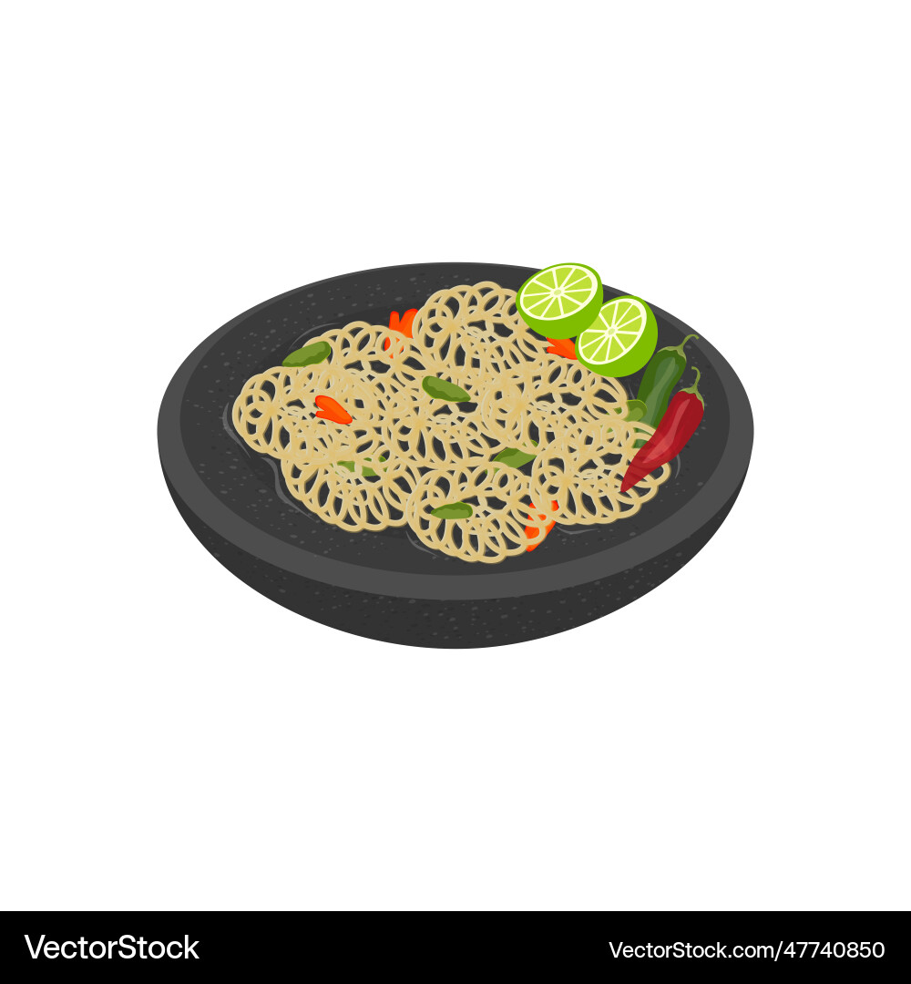 Seblak rafael spicy and savory Royalty Free Vector Image