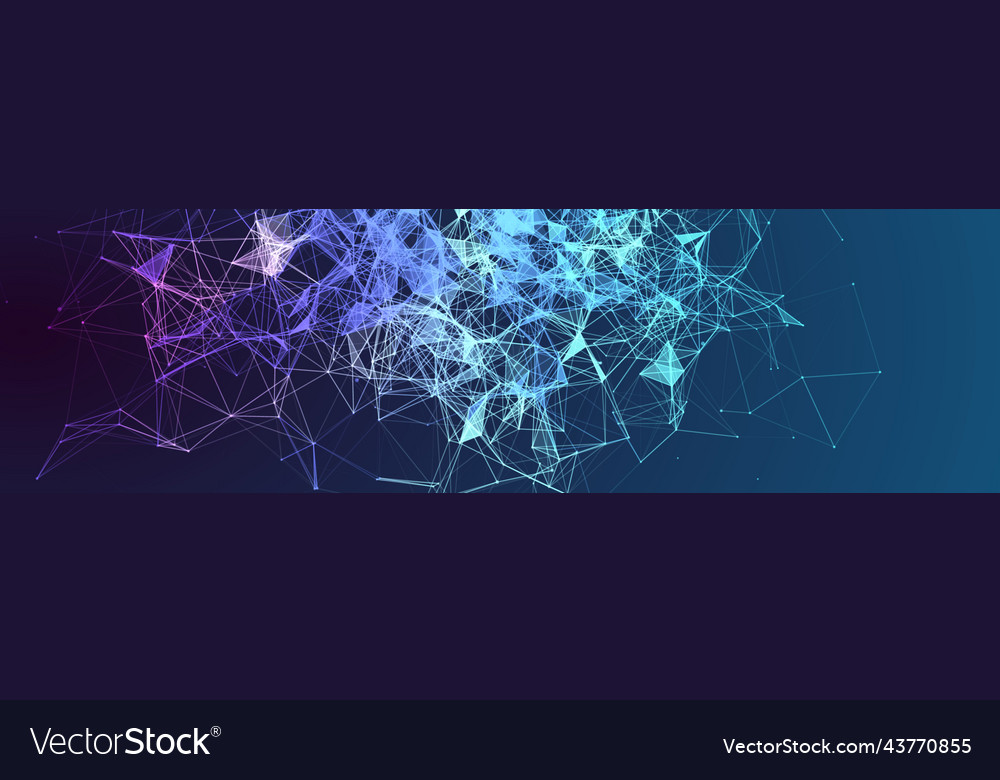 Abstract Polygonal Background With Connecting Vector Image