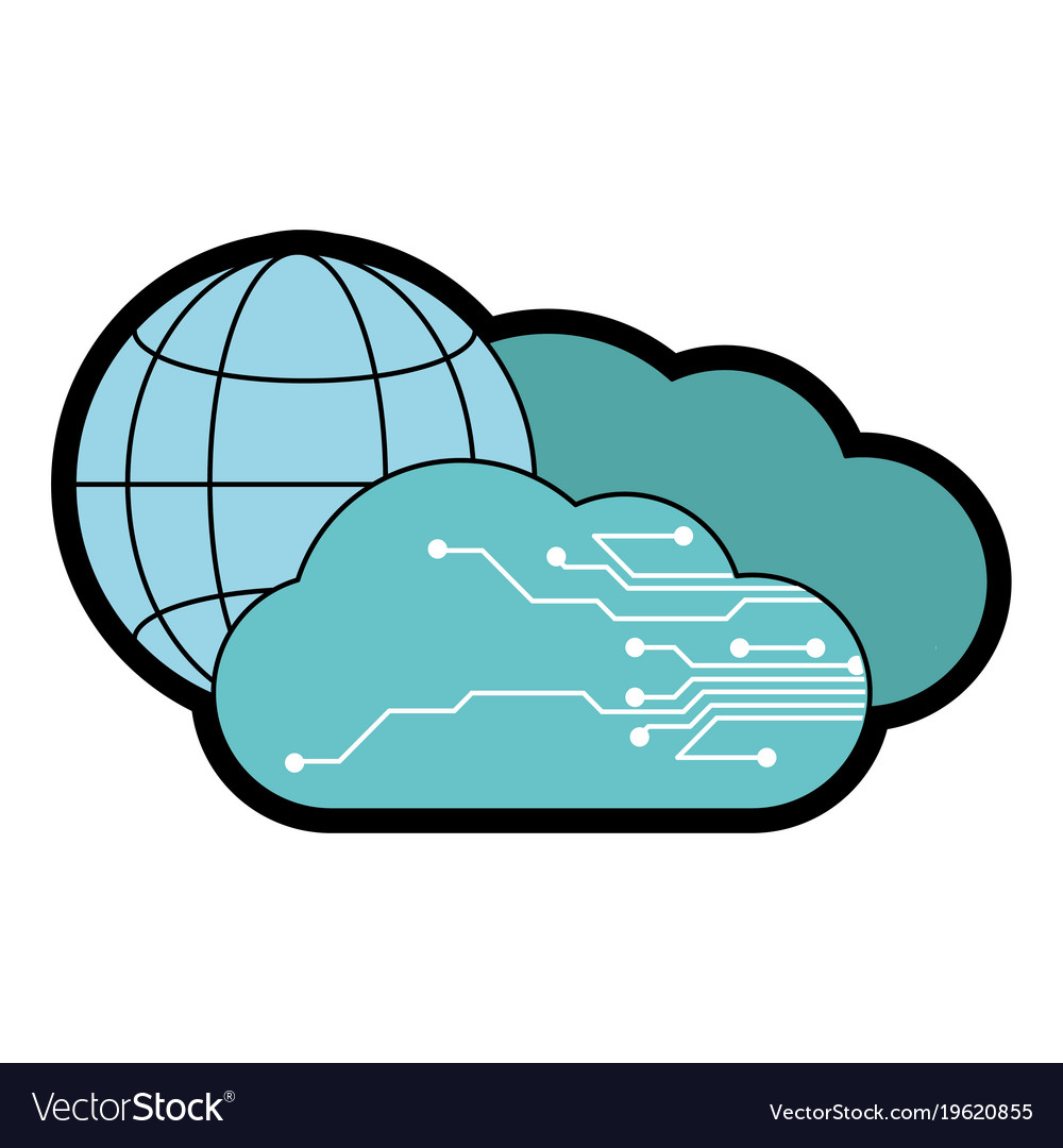 Cloud computing design Royalty Free Vector Image