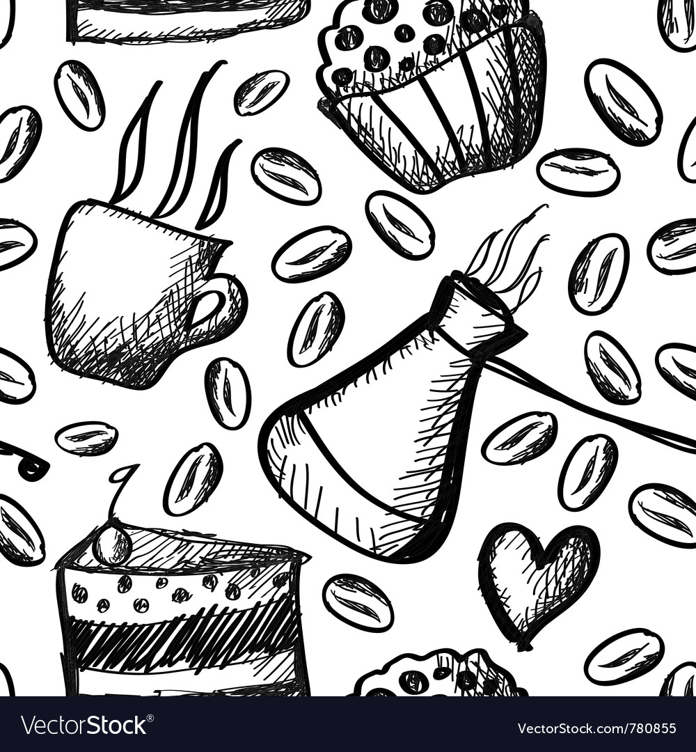 Coffee pattern Royalty Free Vector Image - VectorStock