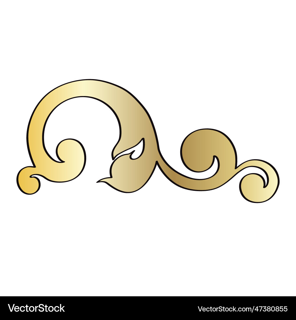 Damask vintage baroque scroll swirl victorian Vector Image