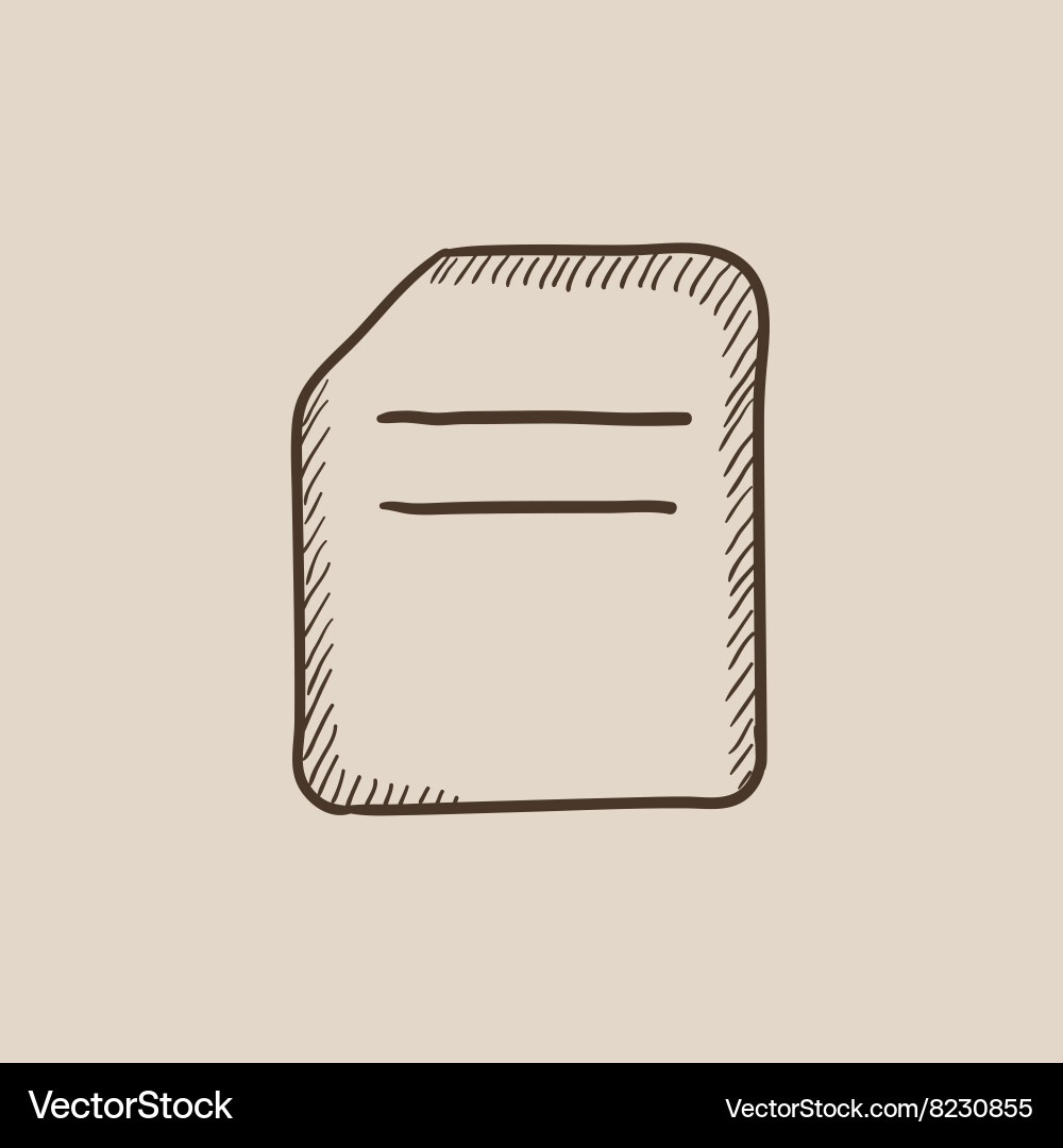 Document sketch icon Royalty Free Vector Image