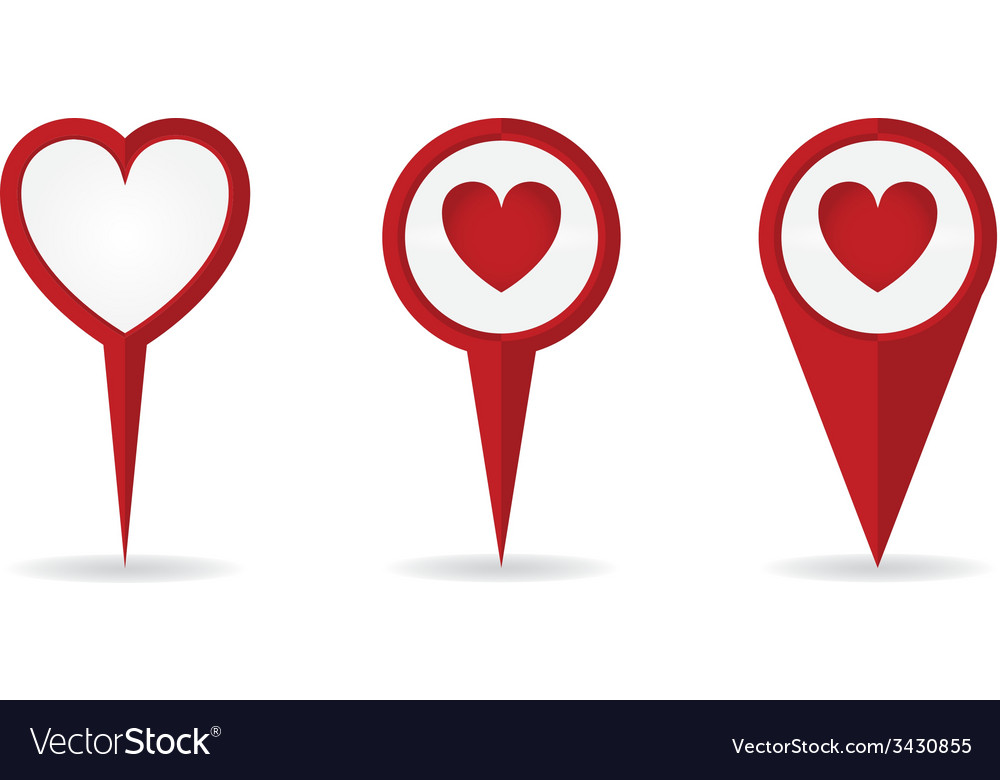 Heartlocationpointer Royalty Free Vector Image