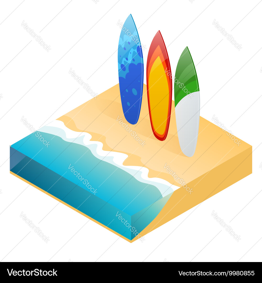 Modern colorful surfboard holiday Royalty Free Vector Image