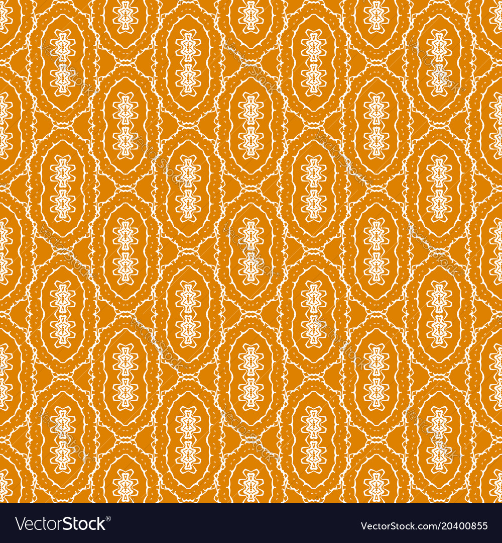 Orange ornamental seamless pattern endless Vector Image