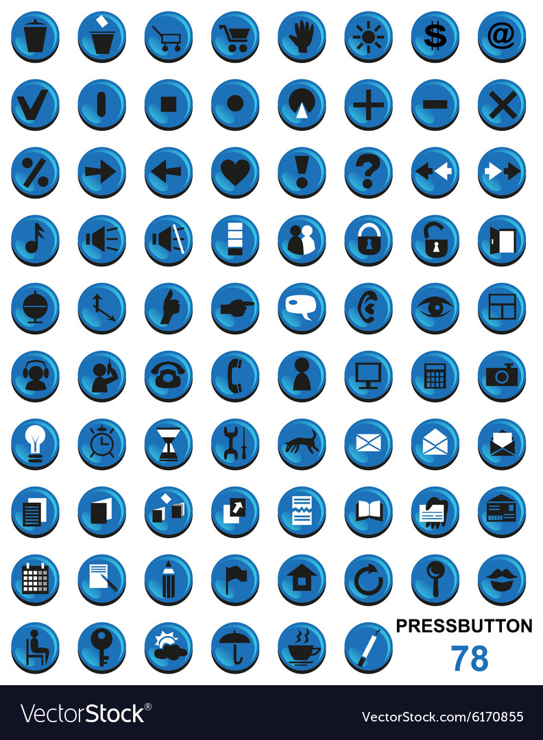 Pressbutton Royalty Free Vector Image - VectorStock