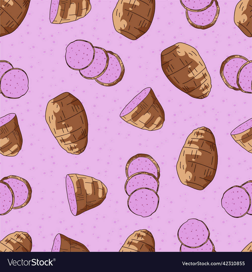 Seamless pattern taro Royalty Free Vector Image