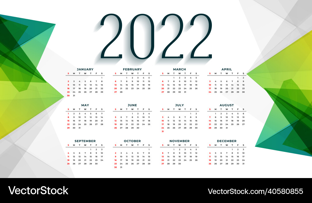 Stylish 2022 new year template with abstract Vector Image