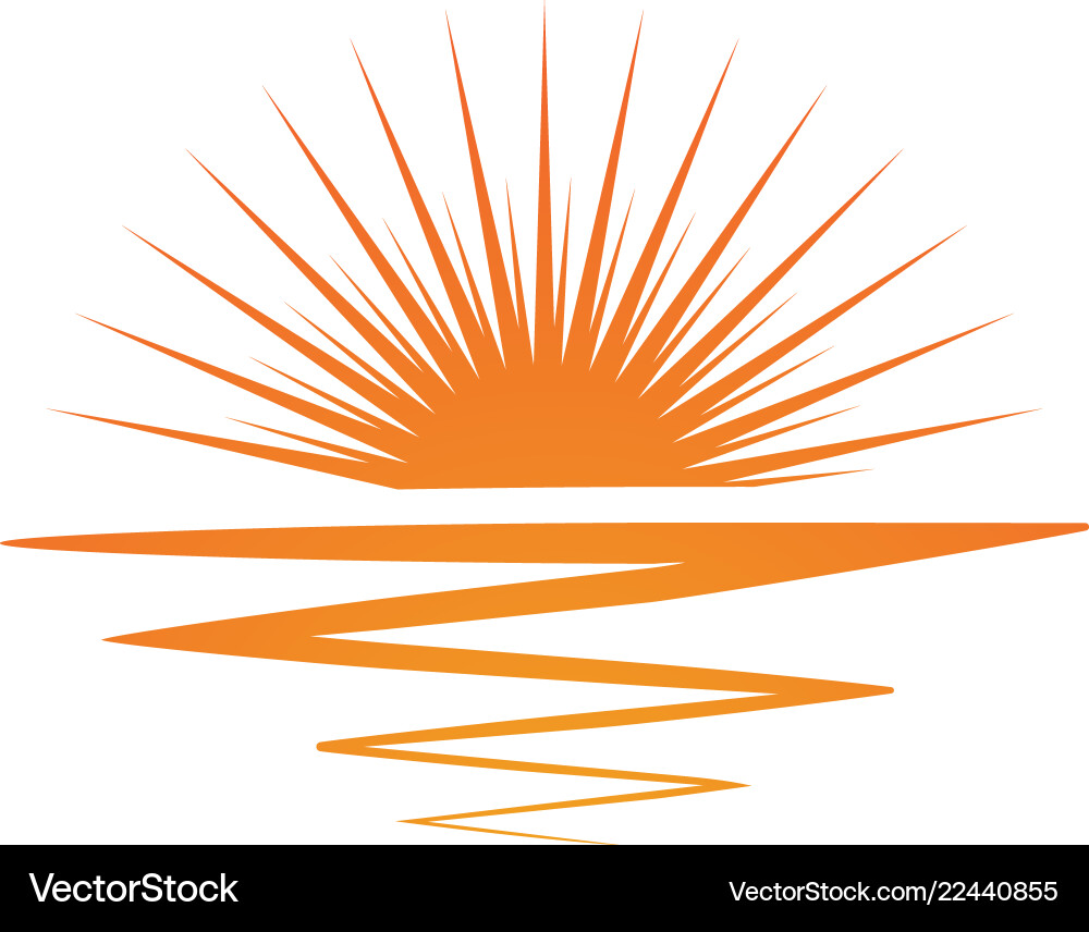 Sun icon logo and symbols template design Vector Image