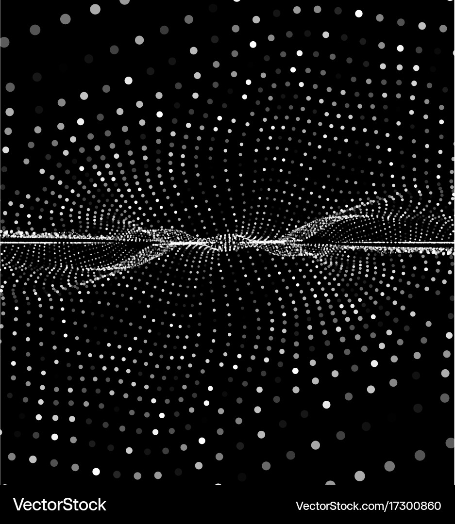 Abstract futuristic monochrome dots Royalty Free Vector