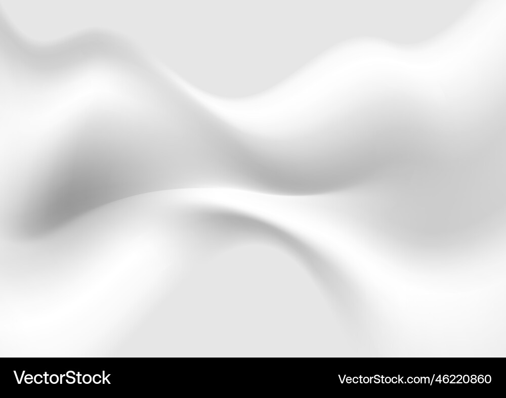 Abstract grey white flowing wavy gradient Vector Image