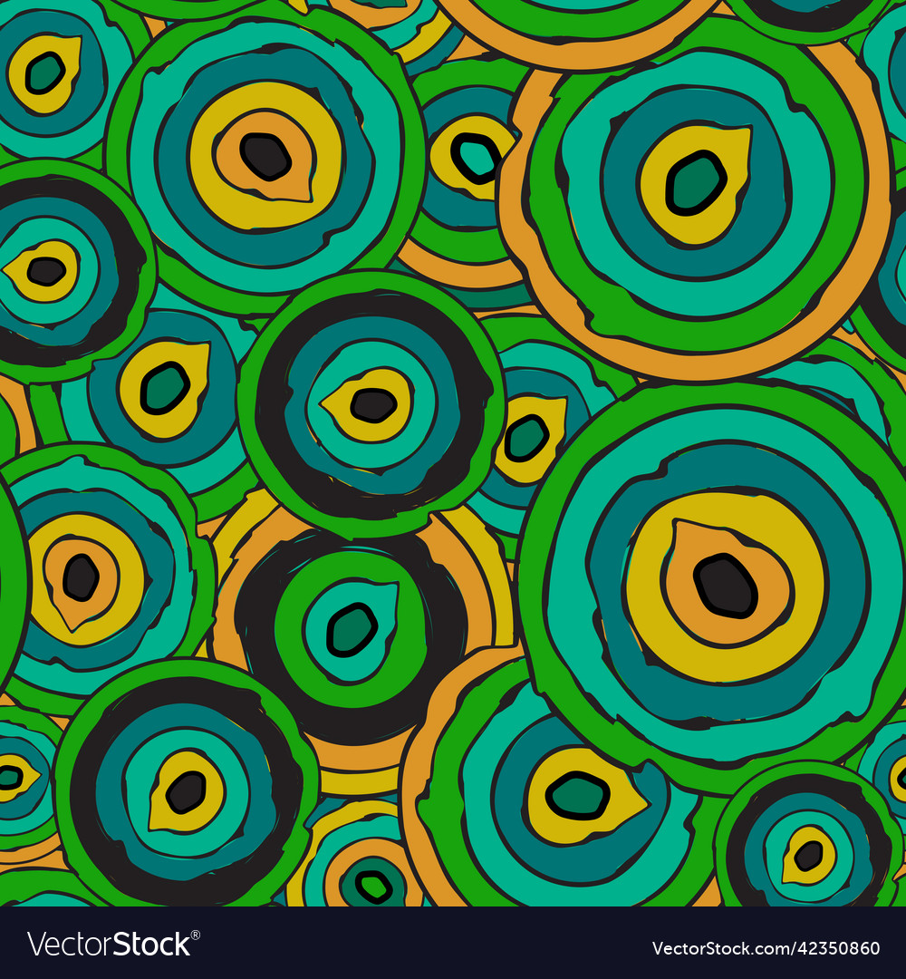 Abstract repeating pattern of colorful circles Vector Image