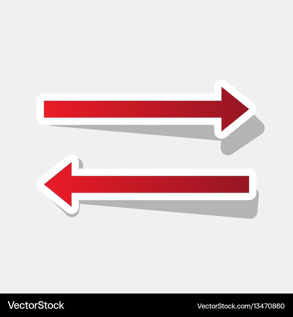 Arrow simple sign new year reddish icon Royalty Free Vector