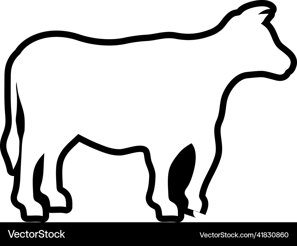 Cow outline icon design template isolated Vector Image