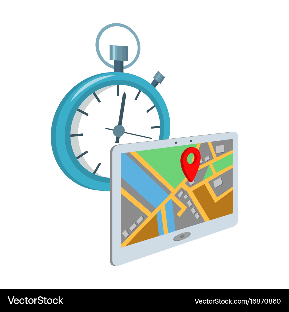 Delivery on time to the destination logistics Vector Image