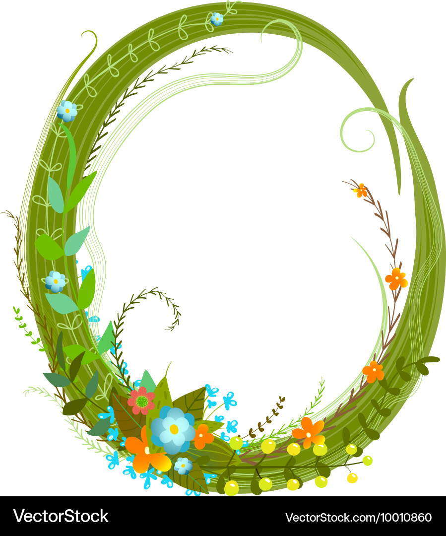 Flower calligraphy floral elegant decorative Vector Image