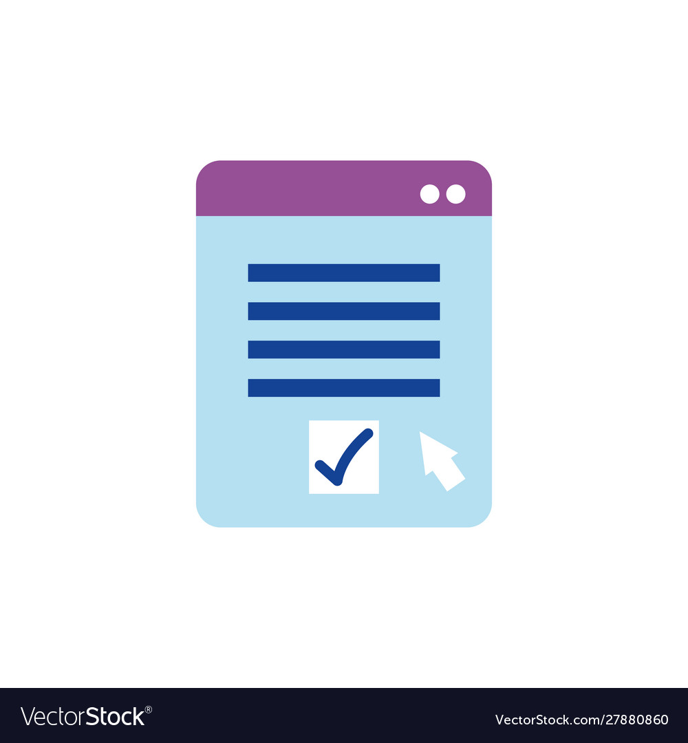 Isolated document icon flat design Royalty Free Vector Image