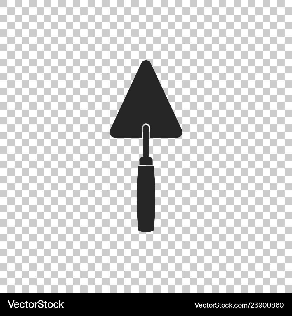 Trowel icon isolated on transparent background Vector Image