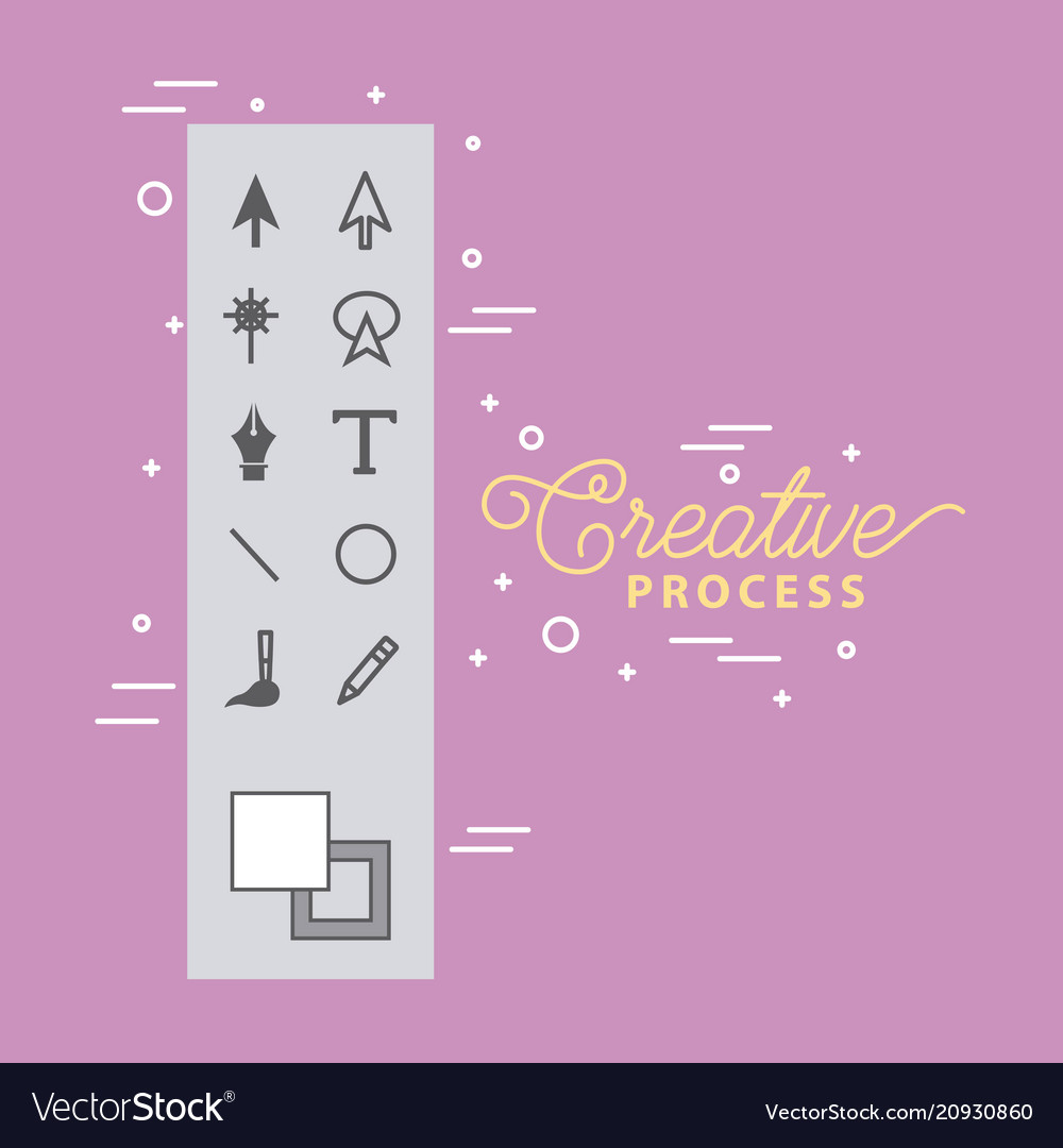Working process tools Royalty Free Vector Image
