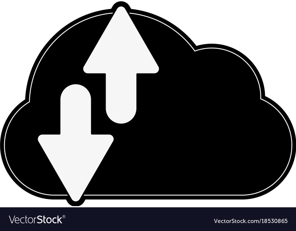 Cloud computing symbol Royalty Free Vector Image