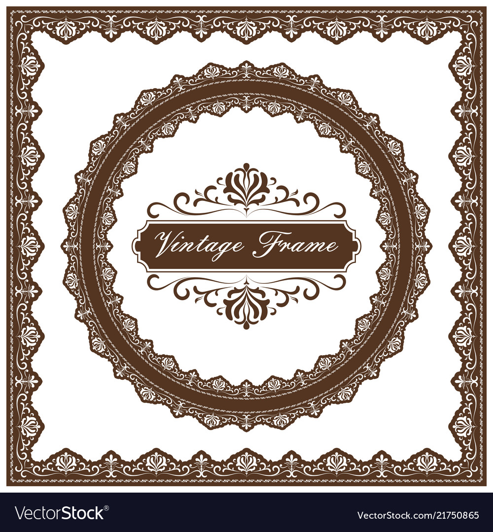 Decorative circle frame Royalty Free Vector Image