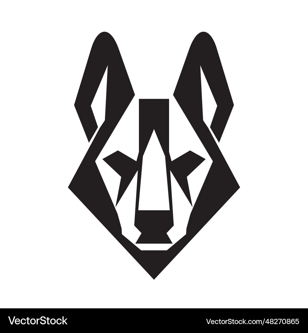 Dog logo design dog head concept icon Royalty Free Vector