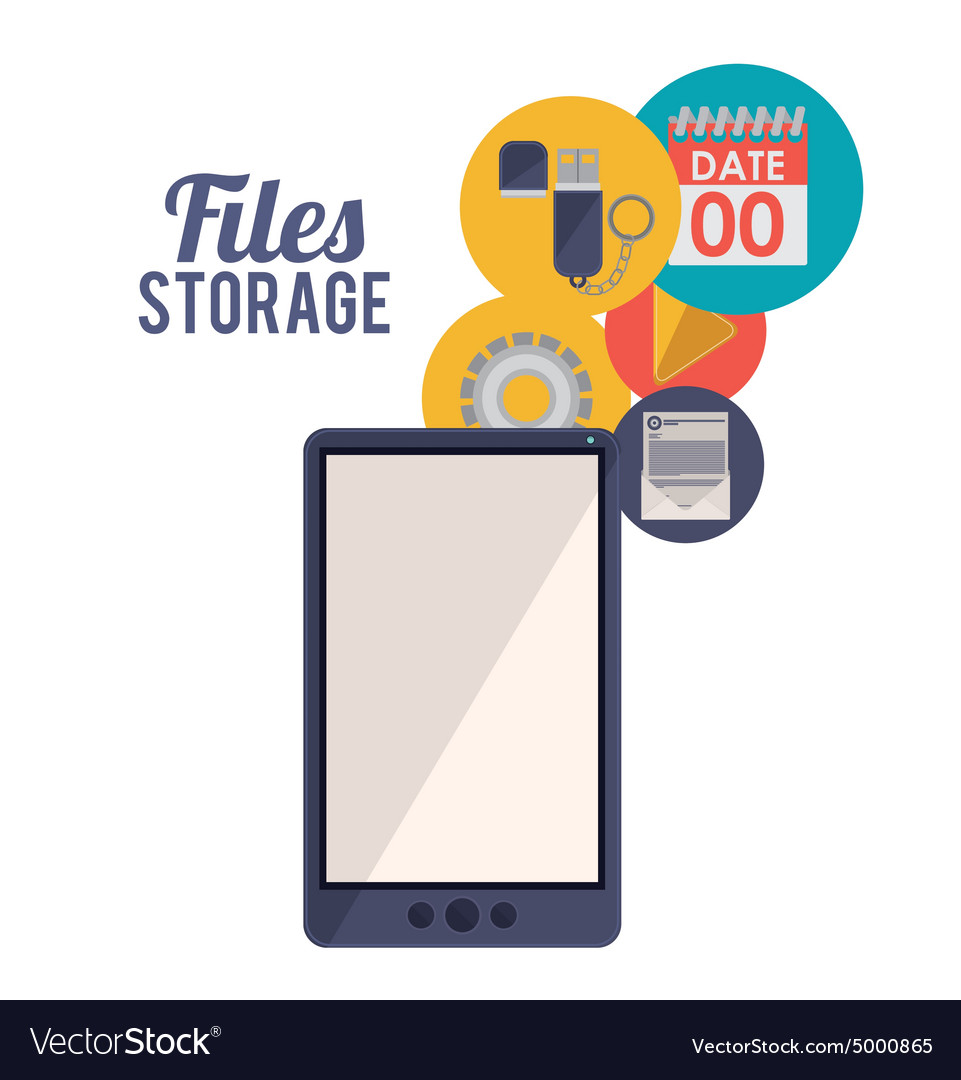File storage design Royalty Free Vector Image - VectorStock