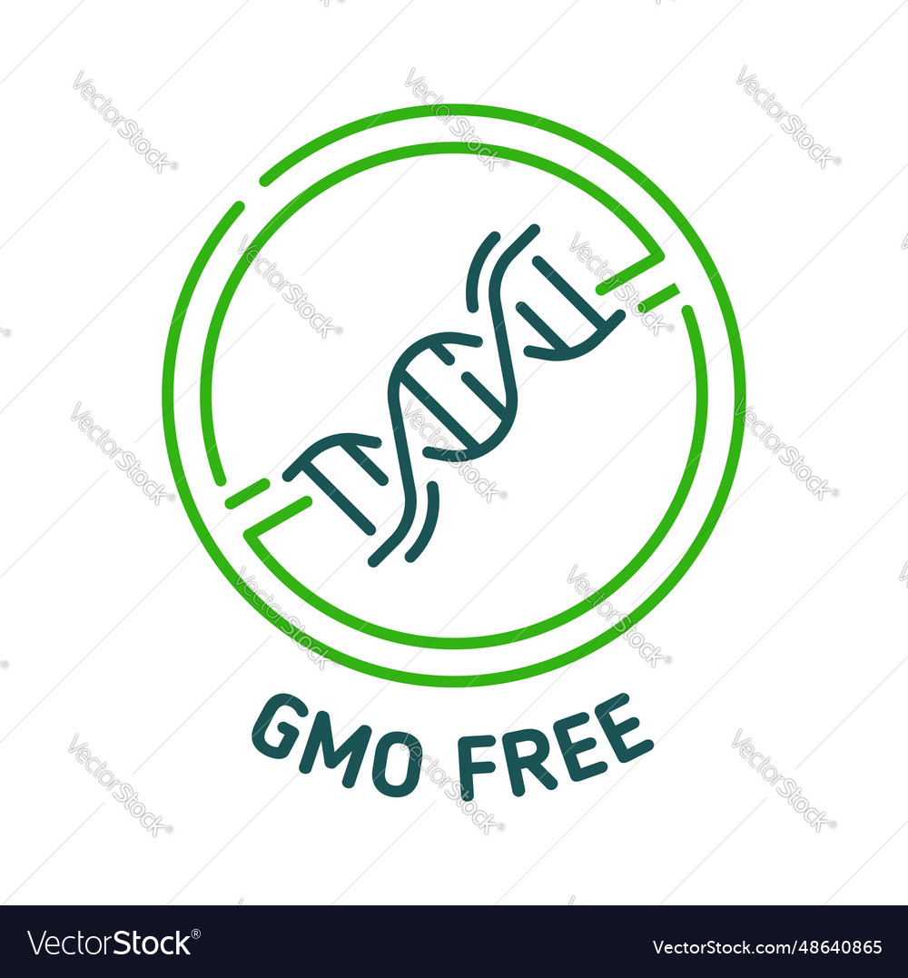 Gmo free icon for non genetically modified product