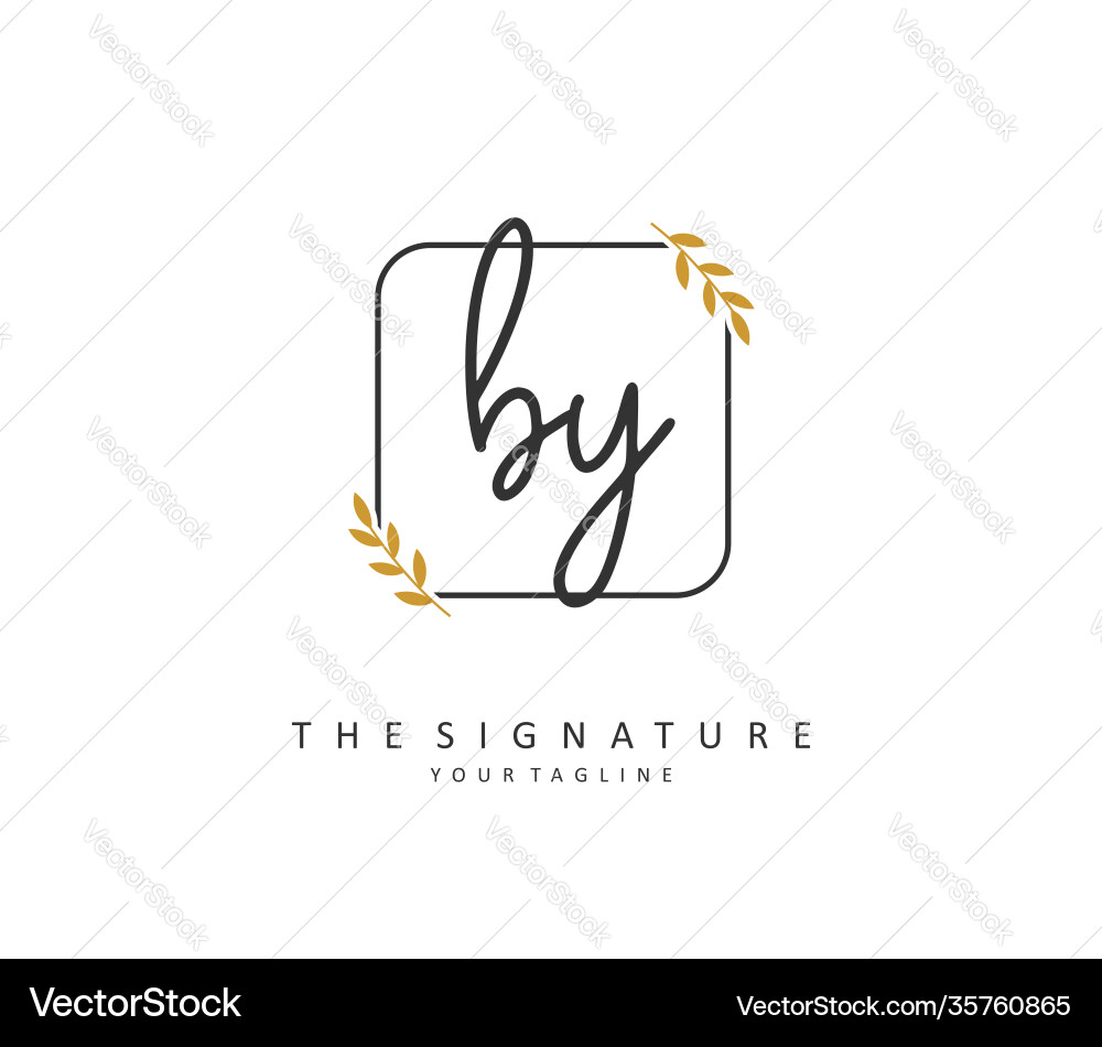 Initial letter handwriting and signature logo Vector Image