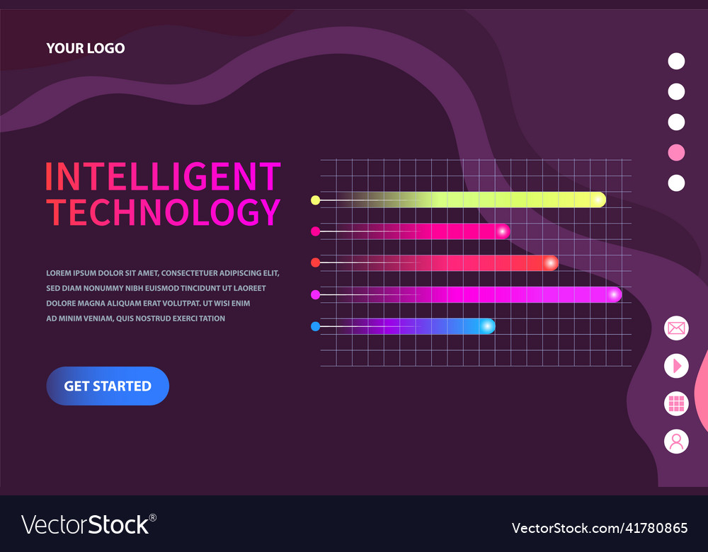 Intelligent technology hud interactive panel data Vector Image