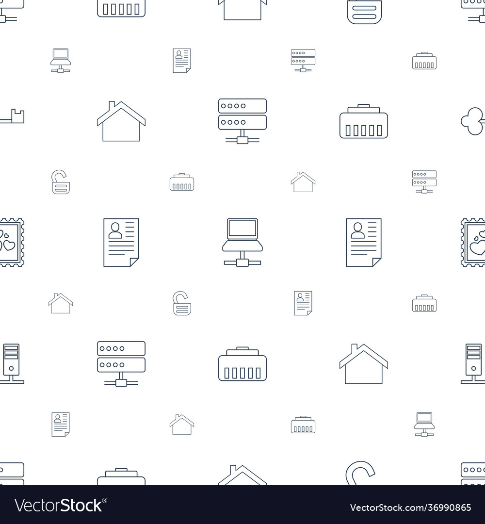 Internet icons pattern seamless white background Vector Image