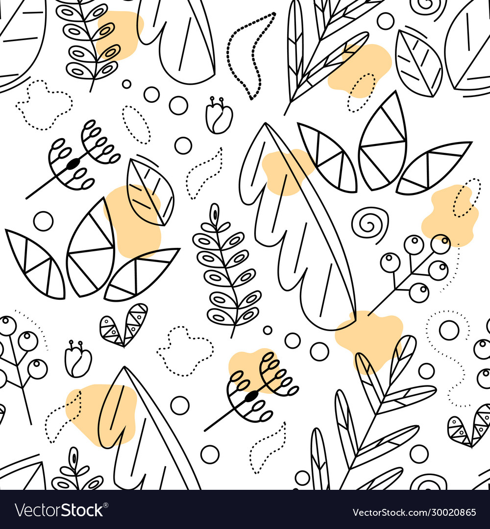 Leaves-pattern Royalty Free Vector Image - VectorStock