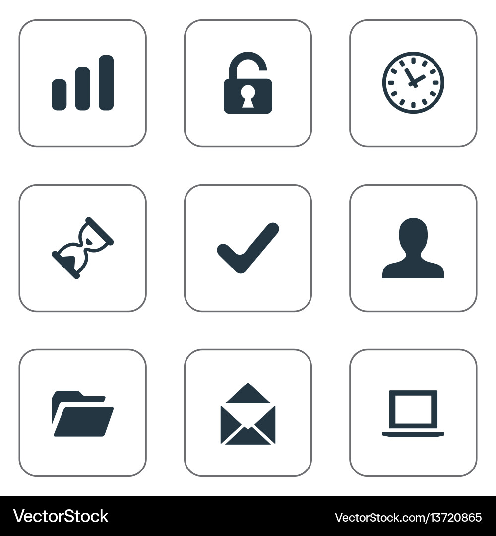 Set of simple practice icons Royalty Free Vector Image