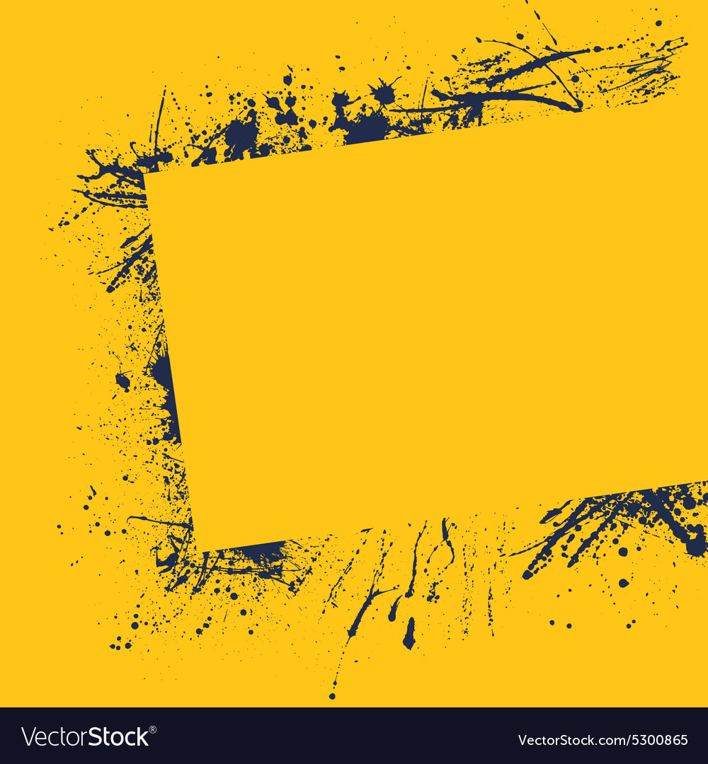 Splash frame yellow Royalty Free Vector Image - VectorStock